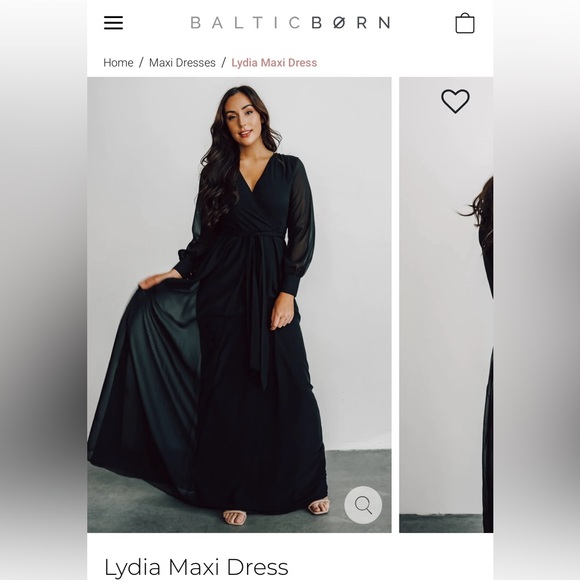 Baltic Born | Dresses | Baltic Born Lydia Black Long Sleeve Maxi Dress ...